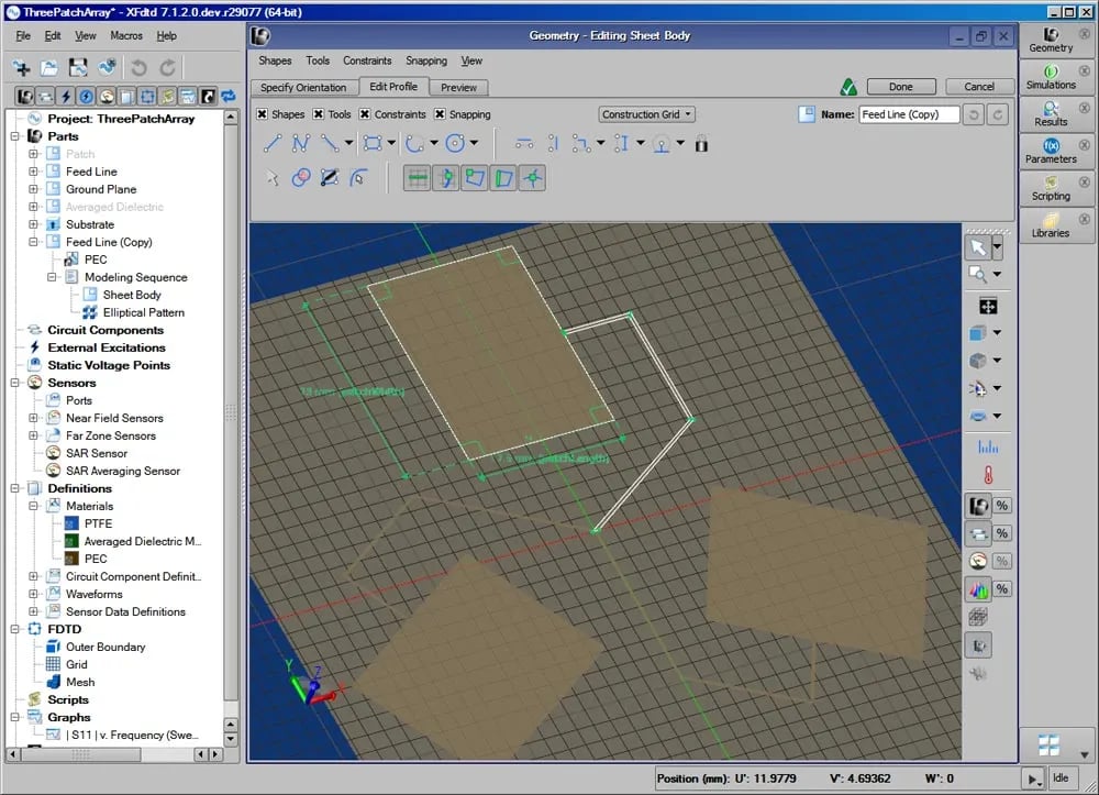 XFdtd® Parameters Everywhere | Remcom